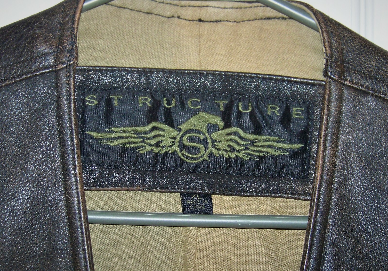 Vintage Men's Structure Leather Vest (XL brown) - Gem