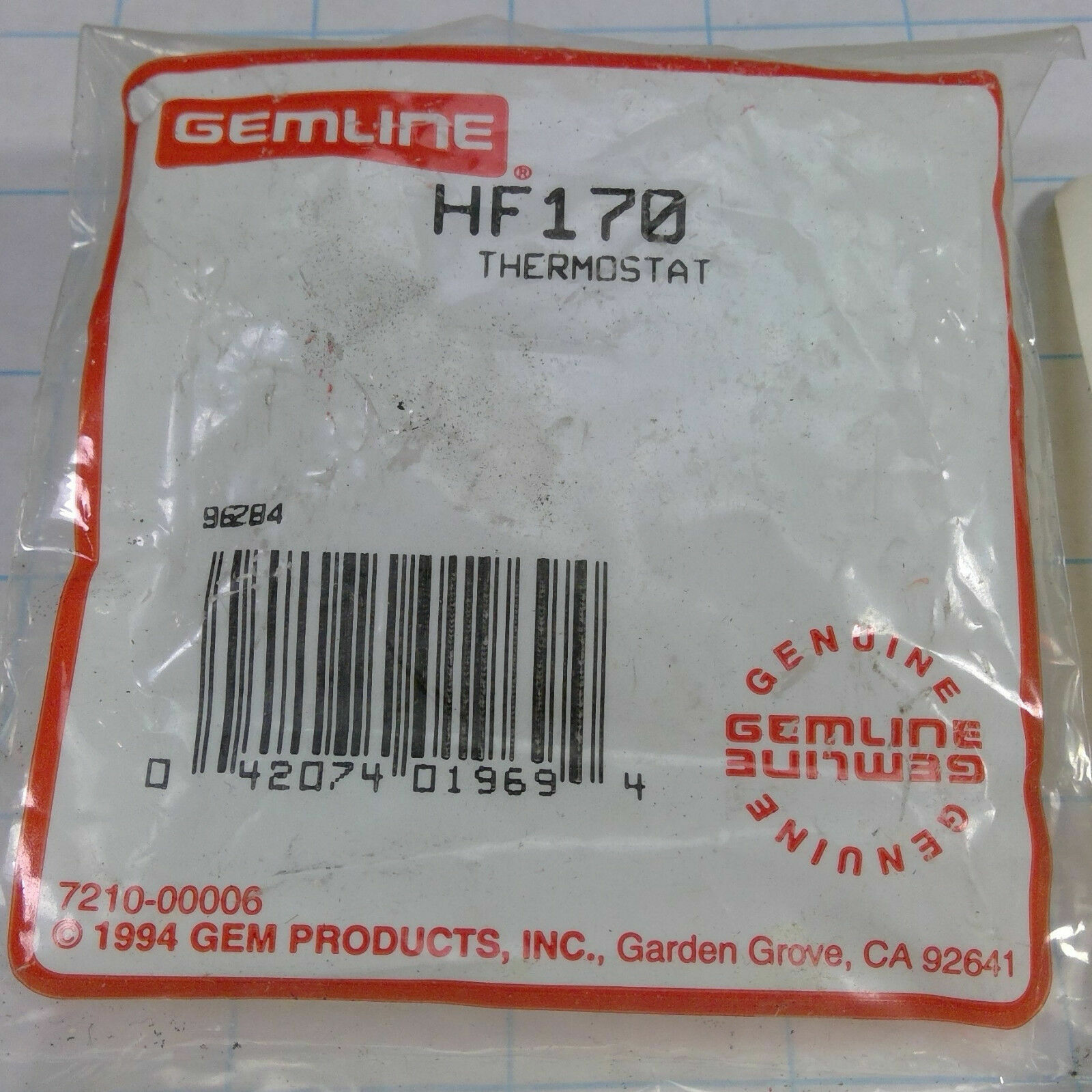 NEW Gemline FURNACE Blower SWITCH Thermostat HF170 313672 60T12 F170 ...
