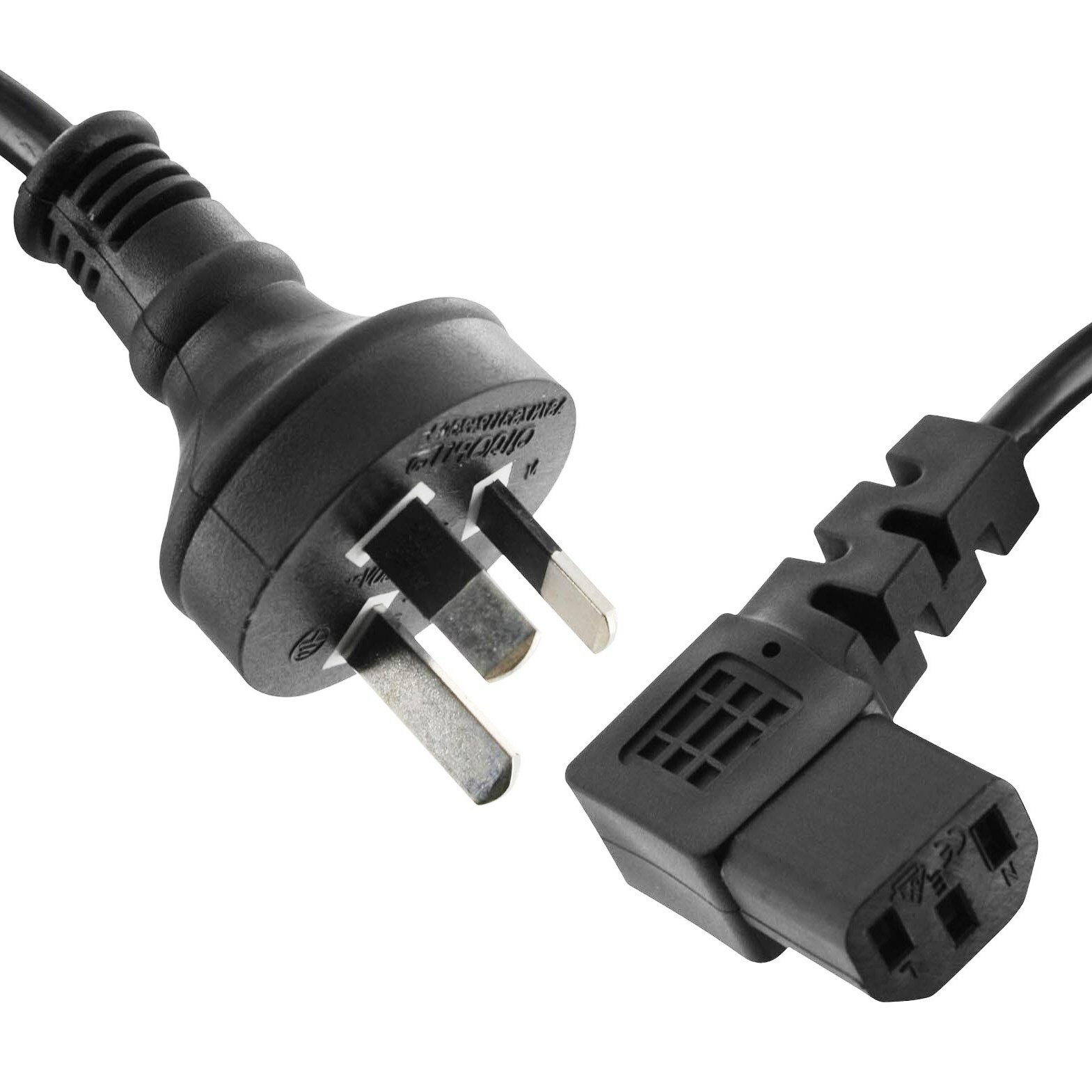 5m AU 3 Pin to Right Angle IEC Kettle Plug Australian 240V Mains Power ...