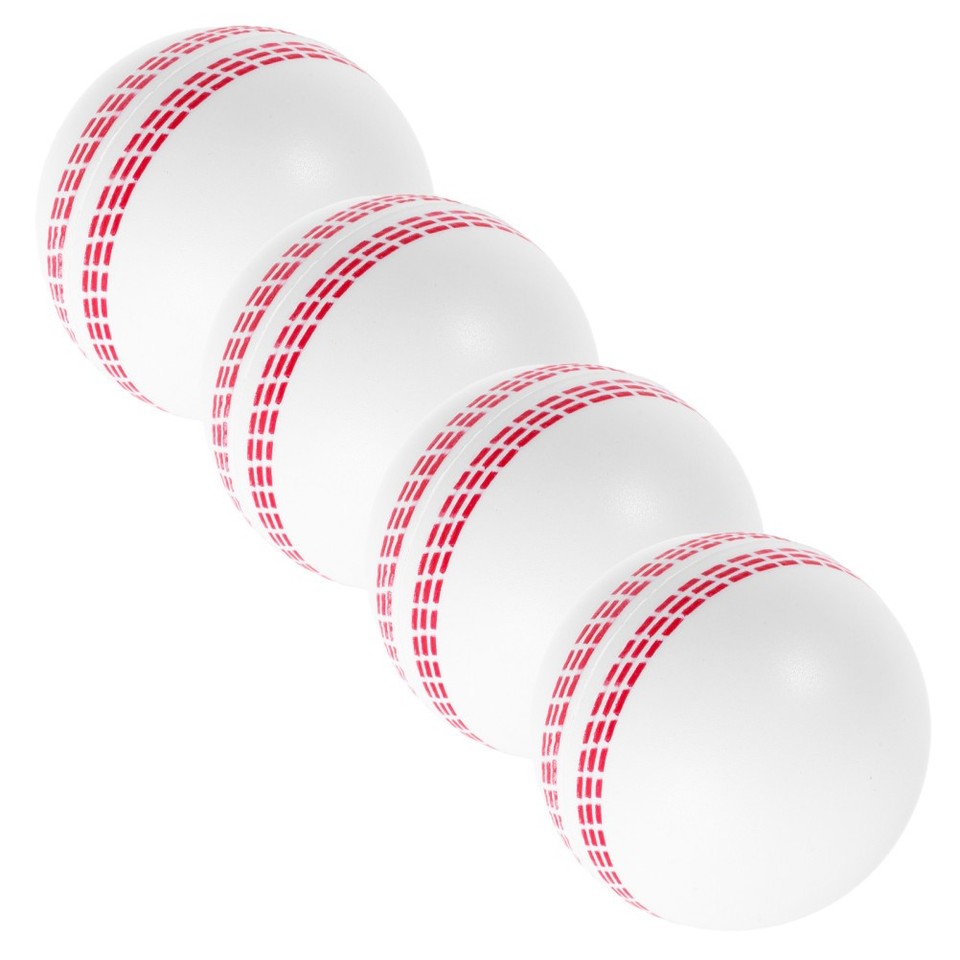 4pcs Soft PU Cricket Balls - White Color Soft Cricket Balls for Indoor ...