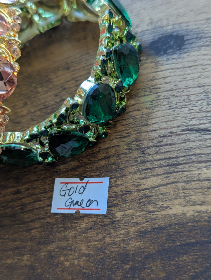 Rhinestone Crystal Stretch Bracelet Many Colors, Prom Stage Wedding or ...