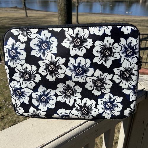 KATE SPADE New York Laptop Sleeve Floral Black 13.5"x10"x1" Padded ...