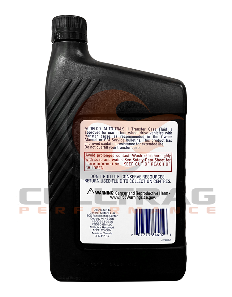 Genuine GM ACDelco Auto-Trak II Transfer Case Fluid 33.8oz Set Of 3 ...