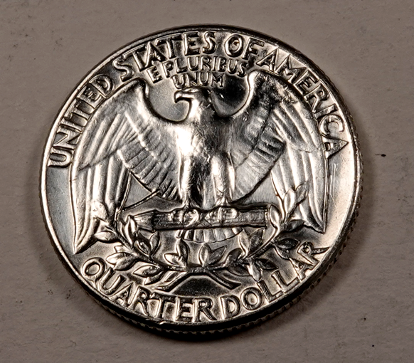 1964 Type B Washington Silver Quarter ~ Almost Uncirculated (AU) ~ TYB ...