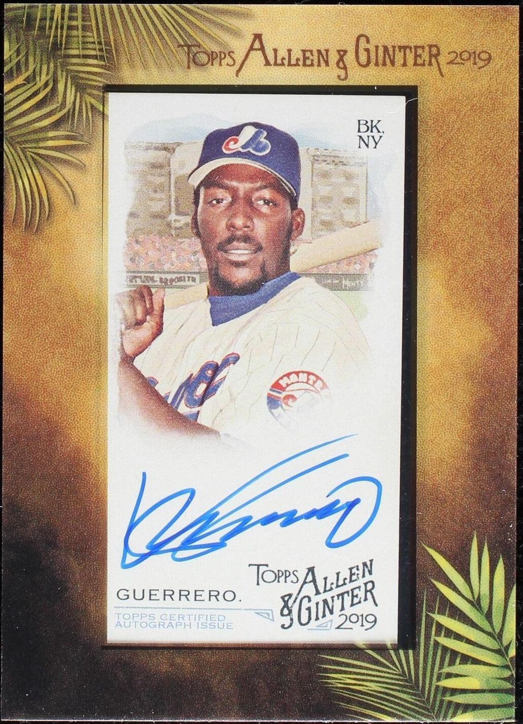 2019 Topps Allen & Ginter - Mini Baseball Autographs Vladimir Guerrero ...