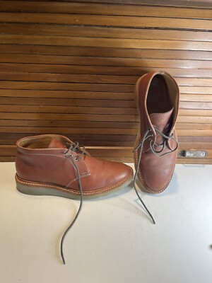 MSRP $615 Heschung Irving Chukka Boots Brown UK 7 1/2 Leather Boots ...