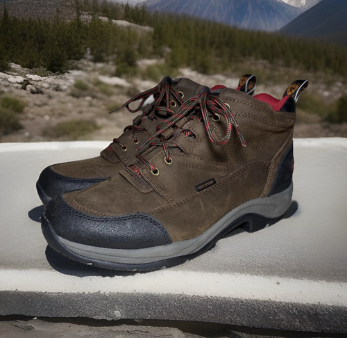 Womens ARIAT Terrain H2O Boots ATS Waterproof Brown Leather Hiking Shoe ...