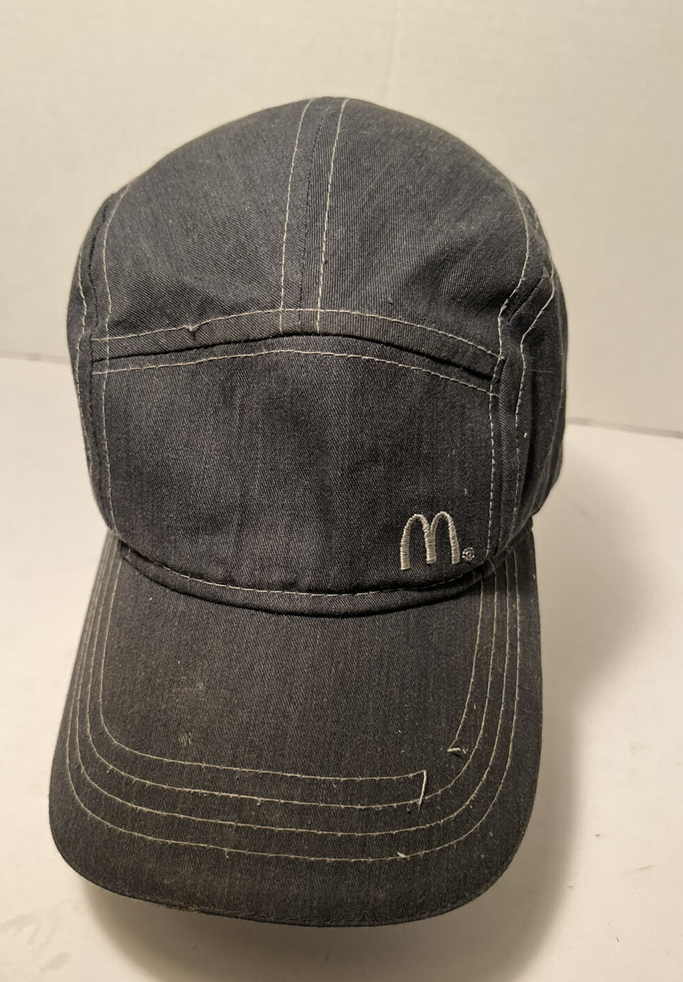 🔥McDonalds Employee Crew Hat 5 Panel Cap Gray Adjust… - Gem