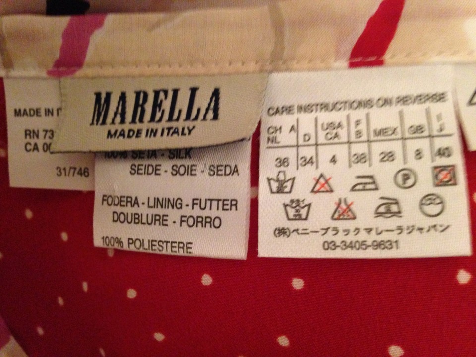 RRP£345 NEW MARELLA MAX MARA PINK FLORAL RED POLKA DOTS FLOUNCE SILK SKIRT UK8 | eBay UK