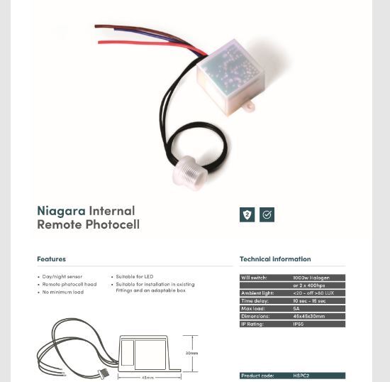 IP65 Rated Sensor Remote Internal Photocell 20mm Thread Switch Dusk ...