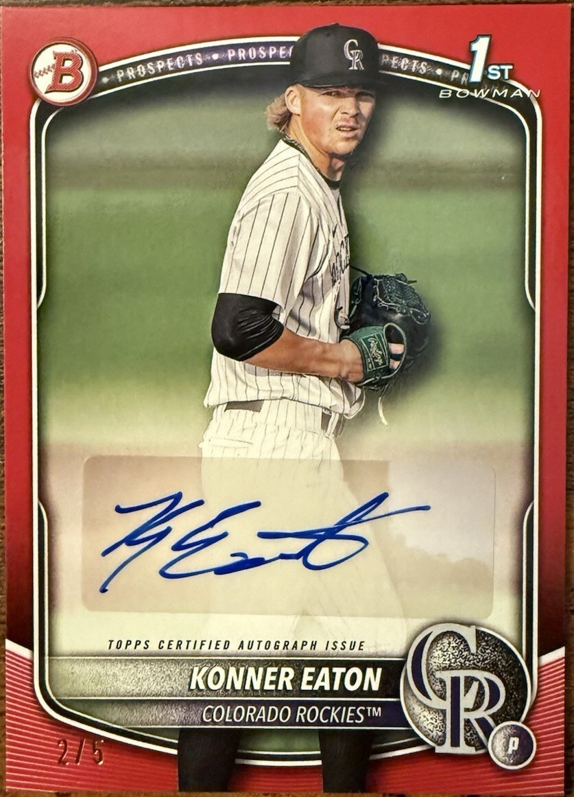 2025 Bowman - Paper Prospect Retail Autographs Konner Eaton #BPA-KE Red ...