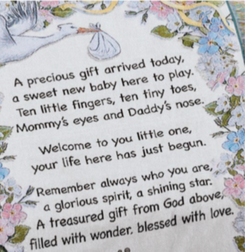 Perfect Baby Gift Tapestry Stork Throw Blanket Size 50”x38” or use as ...