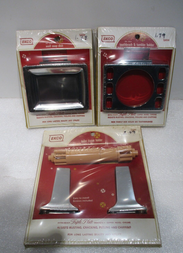 MCM Bath CHROME Wall Mount Toothbrush , Soap, Toilet Tissue Holders ...