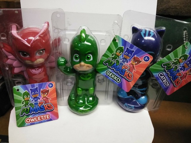 PJ Masks Owlette Gekko Catboy 5" Bath Toys Frog Box/eone Just Play Set ...