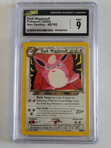 Pokemon CGC 9 Dark Wigglytuff Unlimited Neo Destiny Set Mint 40/105 | eBay