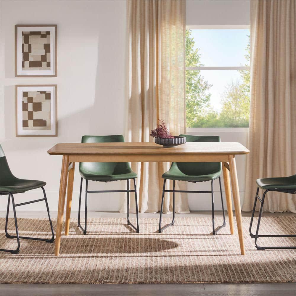 Ash Wood Table Bases Grey & Black Solid Ash Circular Racetrack Dining