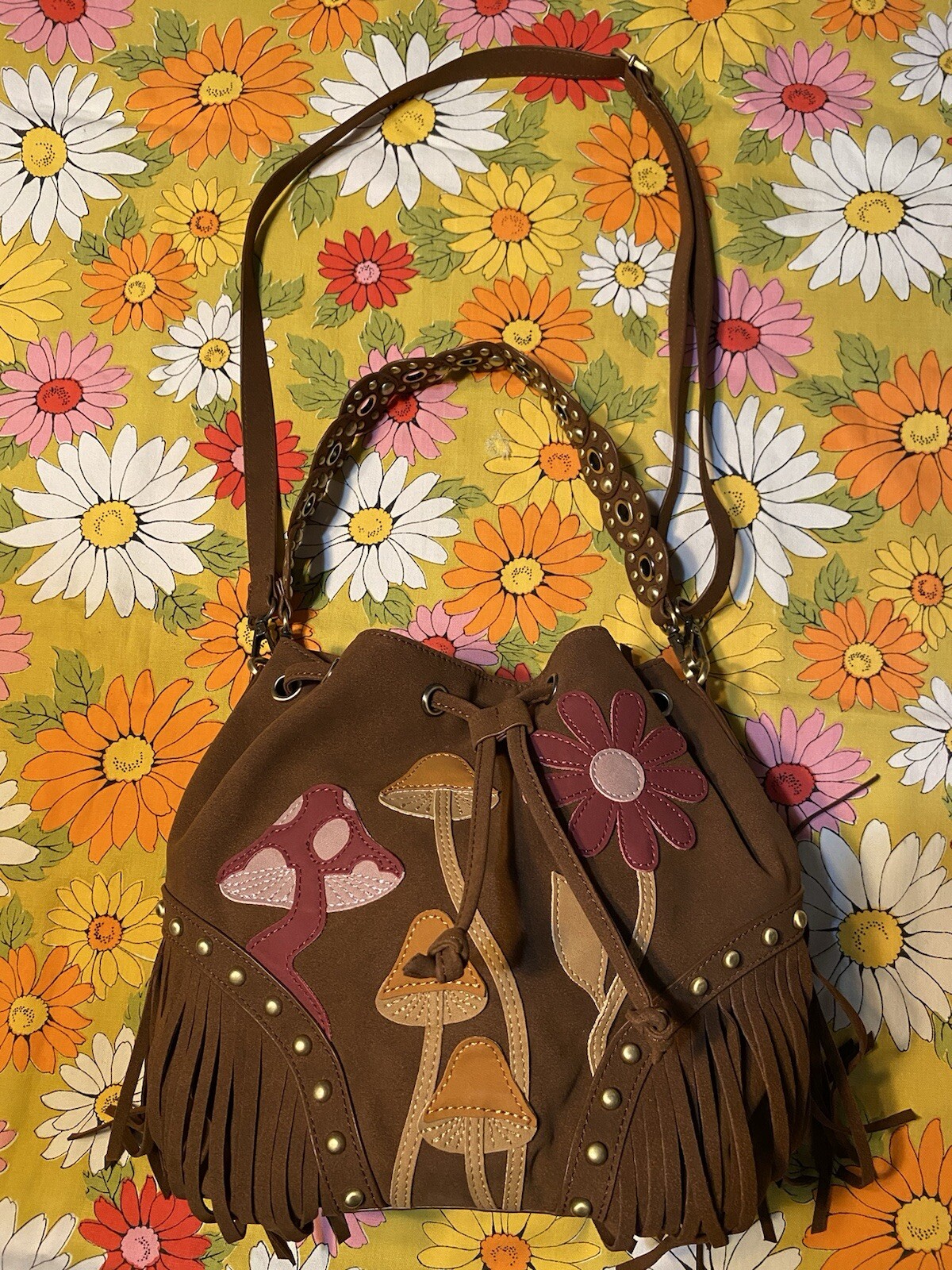 Current Mood Mushroom Purse Vintage Style Fringe Mushroom Handbag | eBay