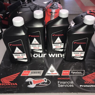 Pro Honda OEM Oils GN4 4-Stroke Motor Oil 10W30 4 quarts Motorcycle ...