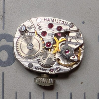 VINTAGE~HAMILTON 750~17J USA WATCH MOVEMENT - Parts/Repair - Bad ...