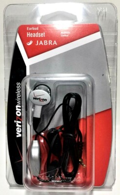 Verizon Jabra Earbud Headset, Black/White | eBay