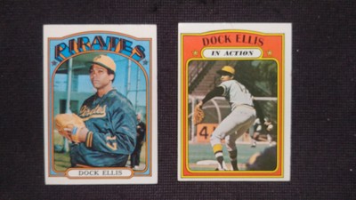 1972 Topps Baseball card # 179 / 180 Dock Ellis +IA ( VERY GOOD ...