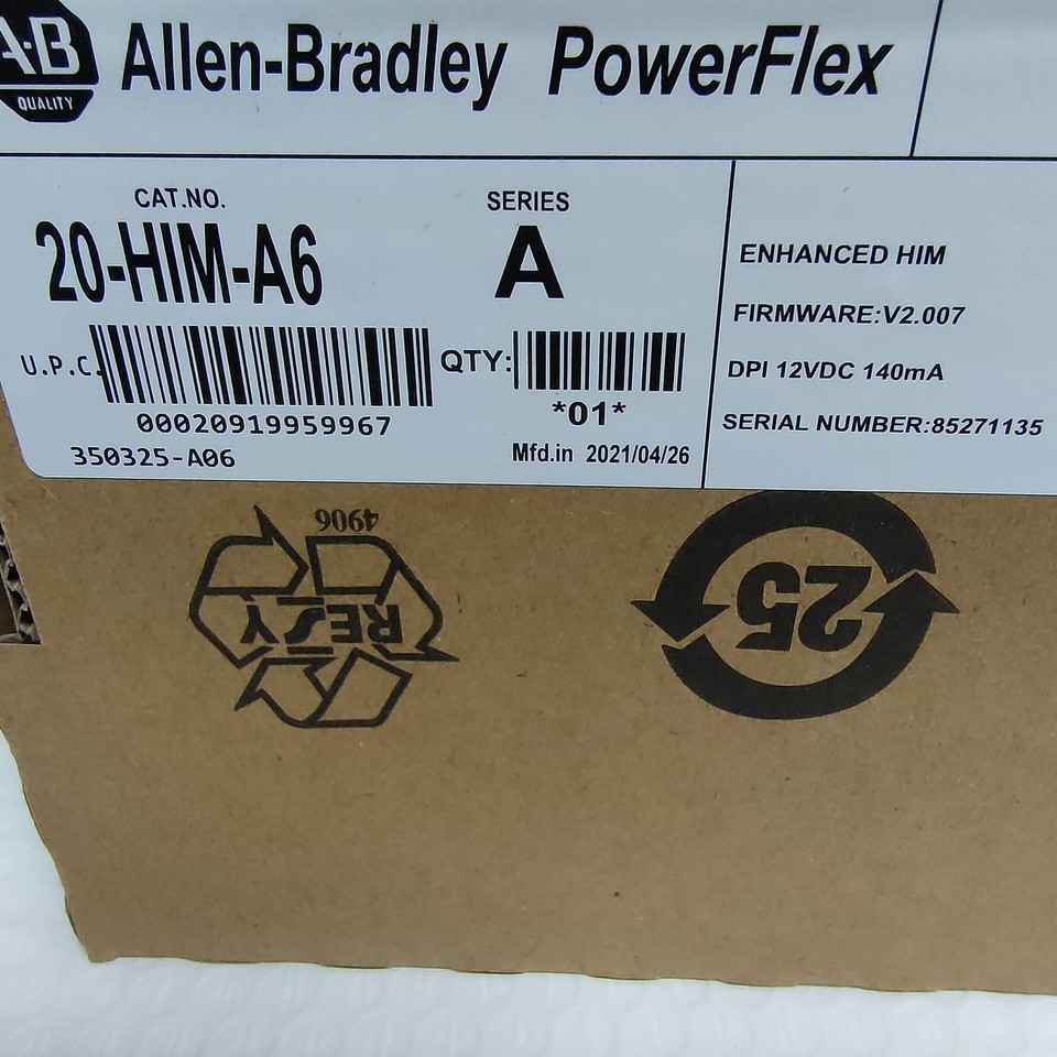 Allen-Bradley 20-HIM-A6 PoweFlex Enhanced HIM FW V2.007 12VFC New ...