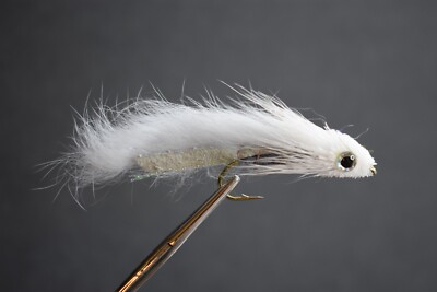LIGHT GRAY & WHITE DUNGEON Streamer Fly Fishing Fly Flies, 1 Fly You ...