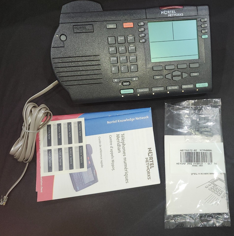 Nortel M3904 NTMN34GA70 Business LCD Office Telephone in Charcoal for ...
