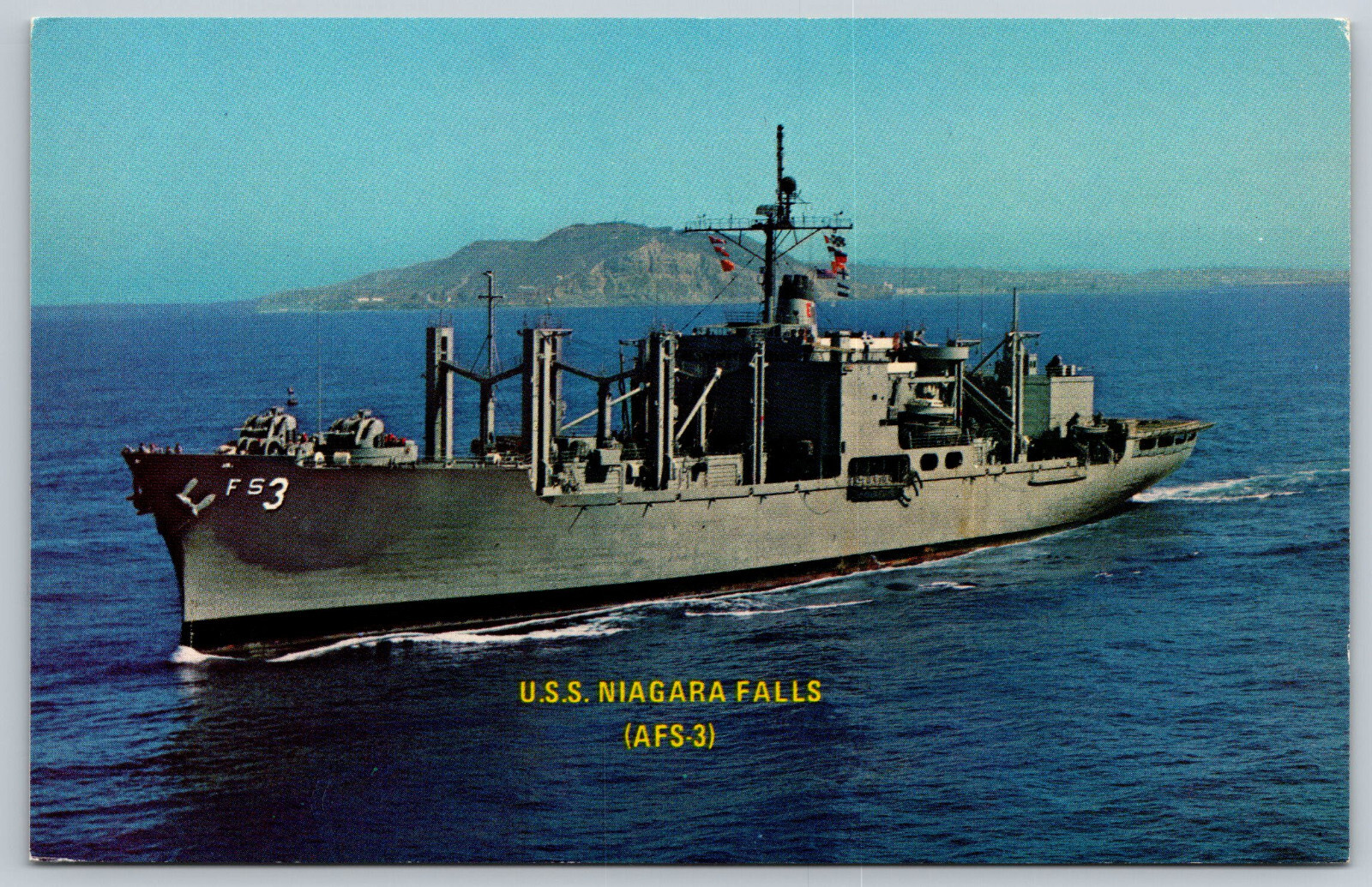 Postcard USS Niagara Falls AFS-3 Combat Stores Ship US Navy Ship F11 | eBay