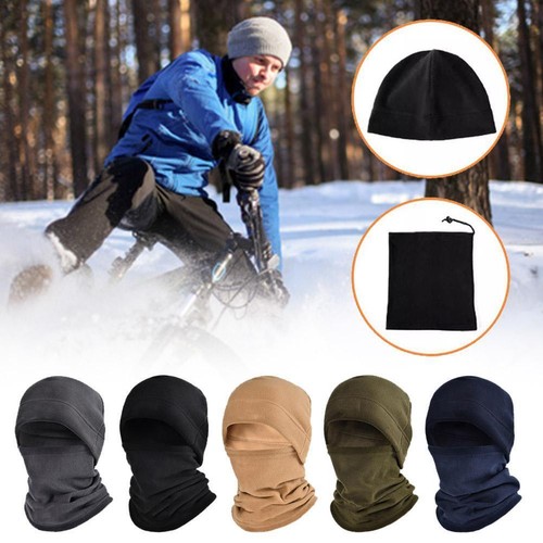 Winter Polar Coral Fleece Balaclava Men Face Mask Neck Warmer Beanies ...