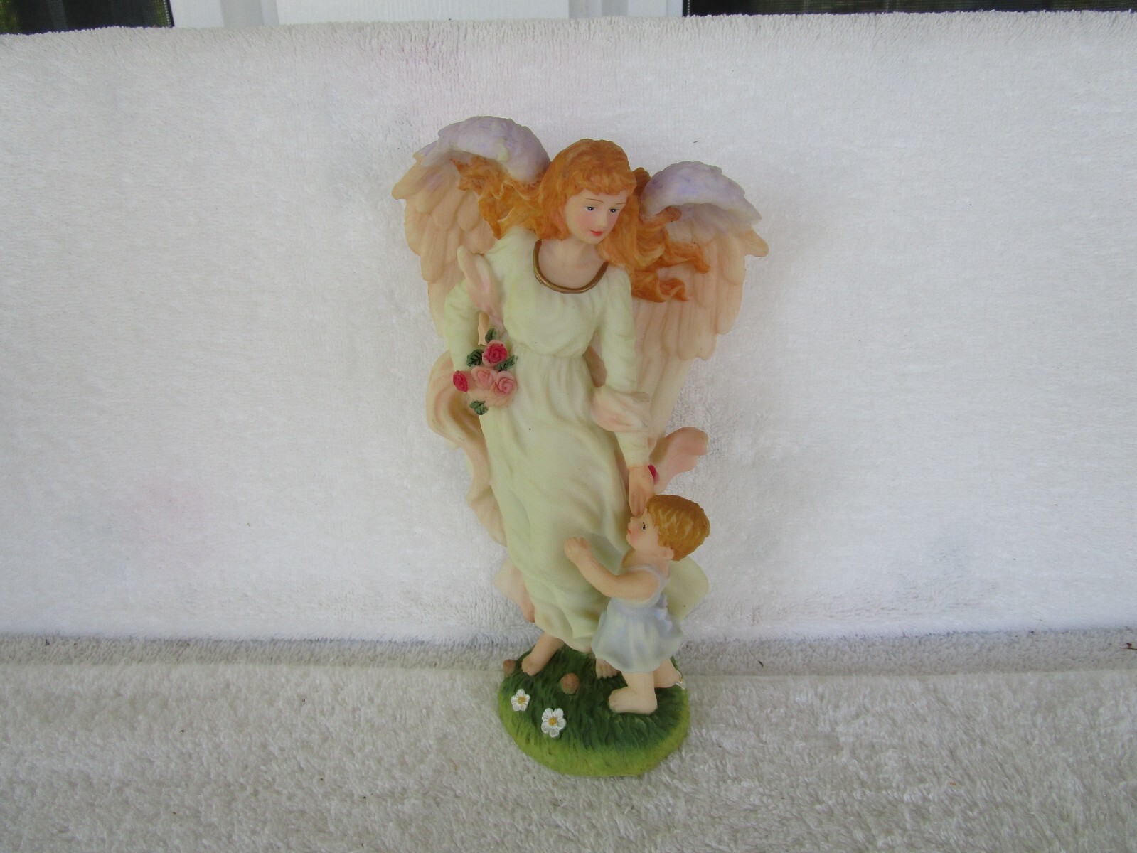 LOVELY~1996 COLLECTION BY SANSCO [ 8" TALL ] ANGEL FIGURINE~~2 POUNDS ...