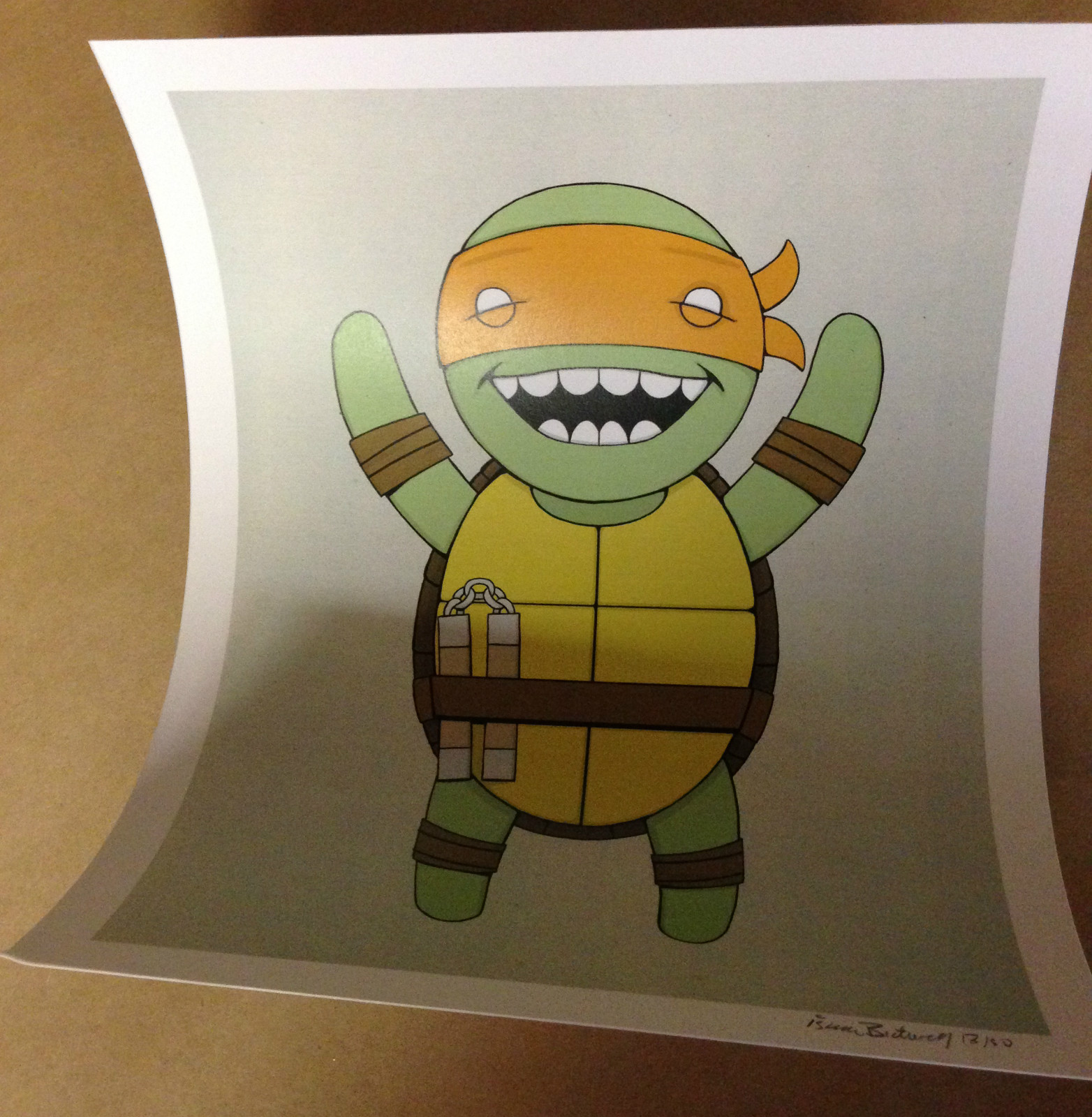 Turtles" Print By Isaac Bidwell Limited Edition # 11 of 50 8" x 10 ...
