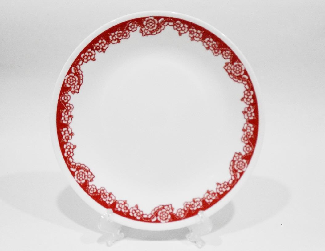 ️ 12-pc Corelle RED ROSE PARADE Dinnerware Set CHINESE New Year Flower ...