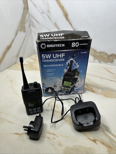 DIGITECH DC 1068 - 5 Watt Full Power UHF Radio Transceiver HAND HELD ...