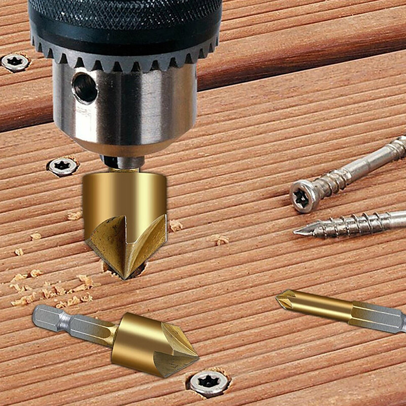 3PCS Countersink Boring Drill Bit Set For Wood Metal Quick Change Drill ...