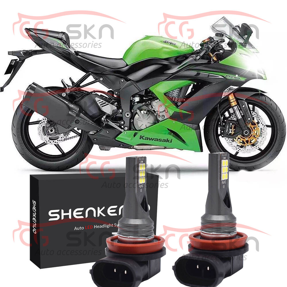 H9 H11 For Kawasaki Ninja ZX10R 06-10 LED Headlight Bulb ZX1000D ...