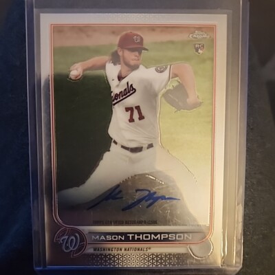 2022 Mason Thompson Topps Chrome Auto Rookie Washington Nationals | eBay