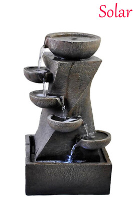 Solar Powered Garden Water Feature - Outdoor Garden Water Fountain | eBay