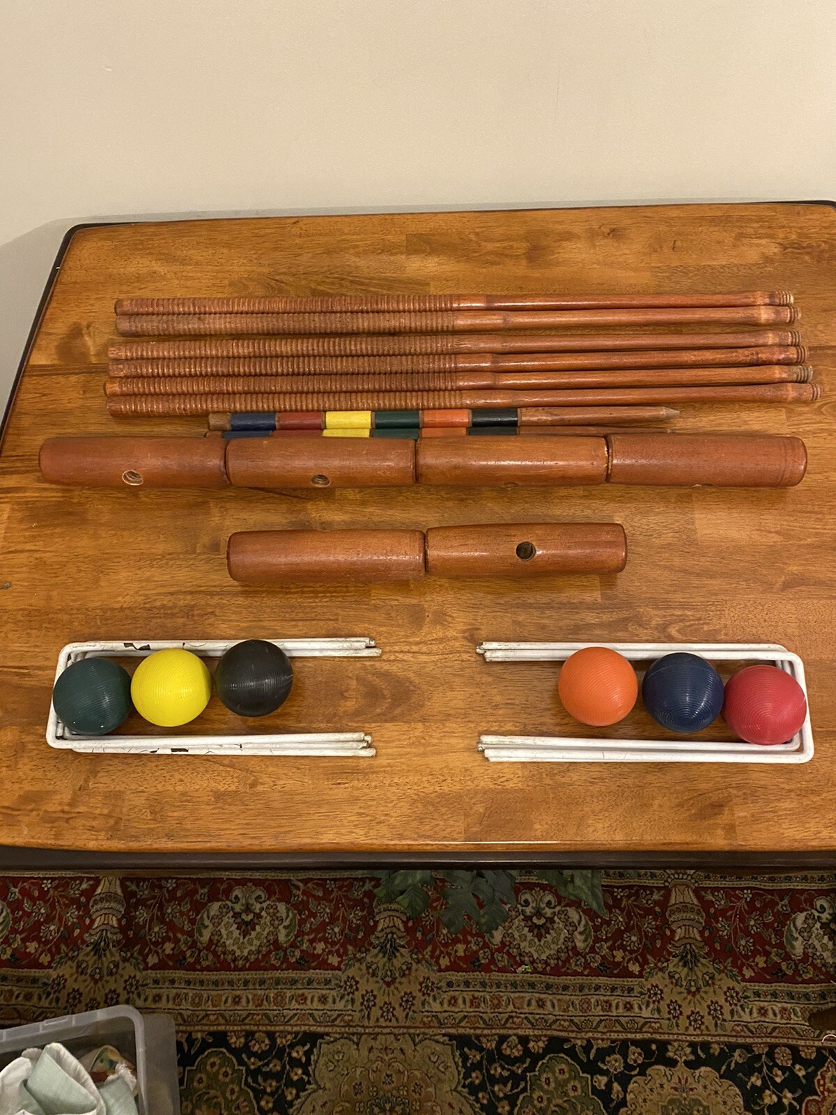 FRANKLIN PROFESSIONAL CROQUET SET WITH CARRYING CASE 6 PLAYER USED ONCE ...