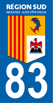 Département 83 MOTO REGION SUD nouveau logo 1 sticker style MOTO PLAQUE ...