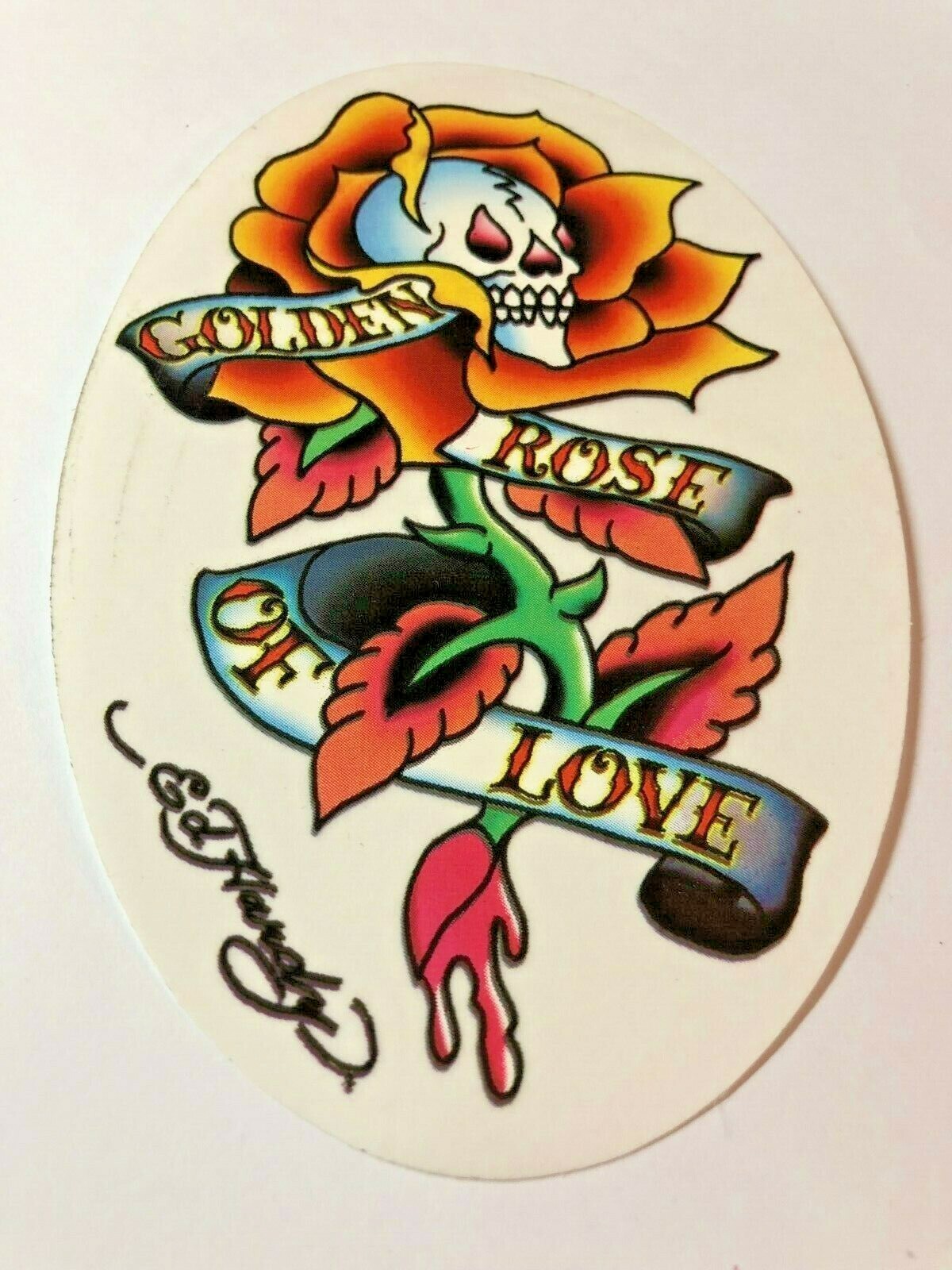Ed Hardy, 1970's Skateboard Deck Sticker, Original, LARGE, Street ...