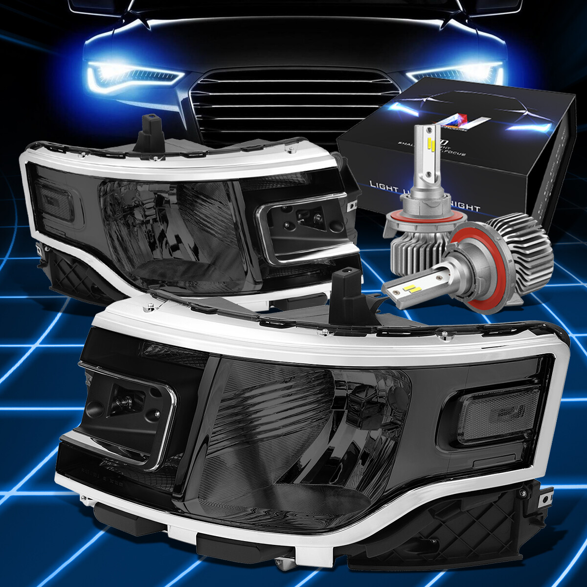 Fit 2013-2019 Ford Flex OE Factory Signal Headlights W/LED Kit Slim ...