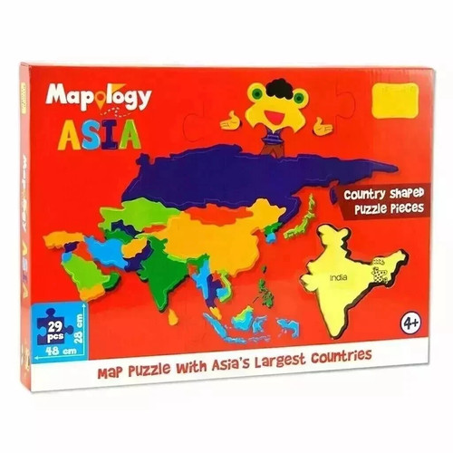 Mapology Asia Country Shaped Puzzle (29 Pcs) With Countries For 4+Yrs ...