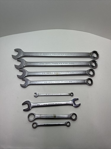 Lot of 8 VTG PROTO USA Pro. Wrenches 1224 1222 1220 1218 1208 3026 1127 ...