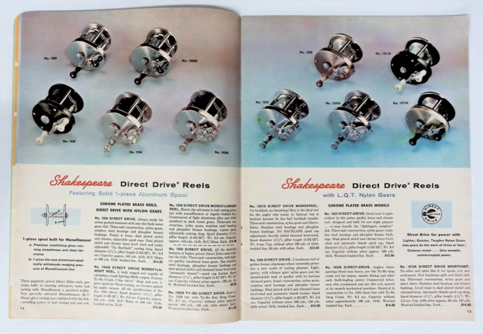 Shakespeare 1963 Tackle Catalog Rods Reels Line Old Fishing Tackle | eBay