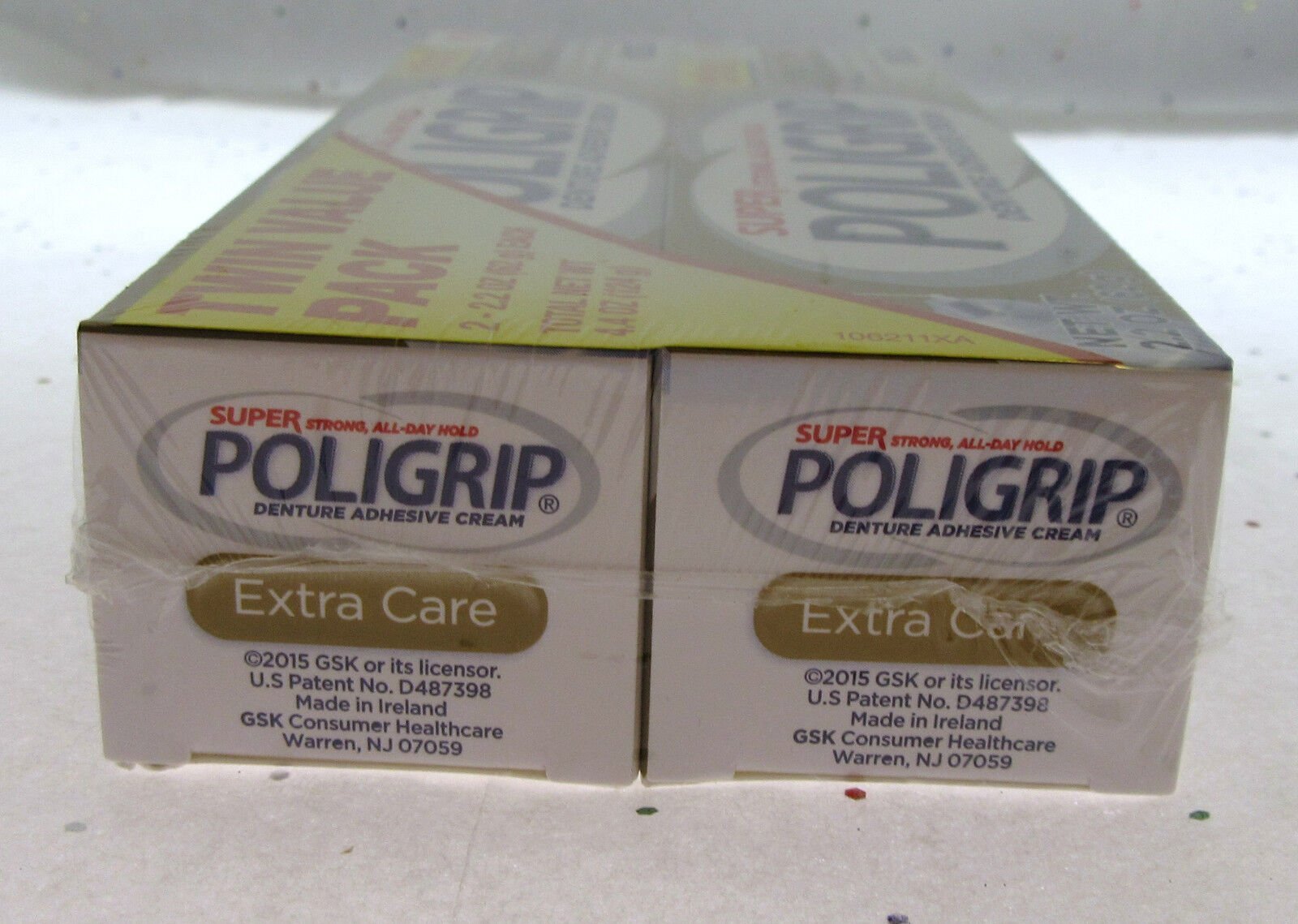 6pk Super POLIGRIP Denture Adhesive Cream Extra Care False Teeth Tooth ...