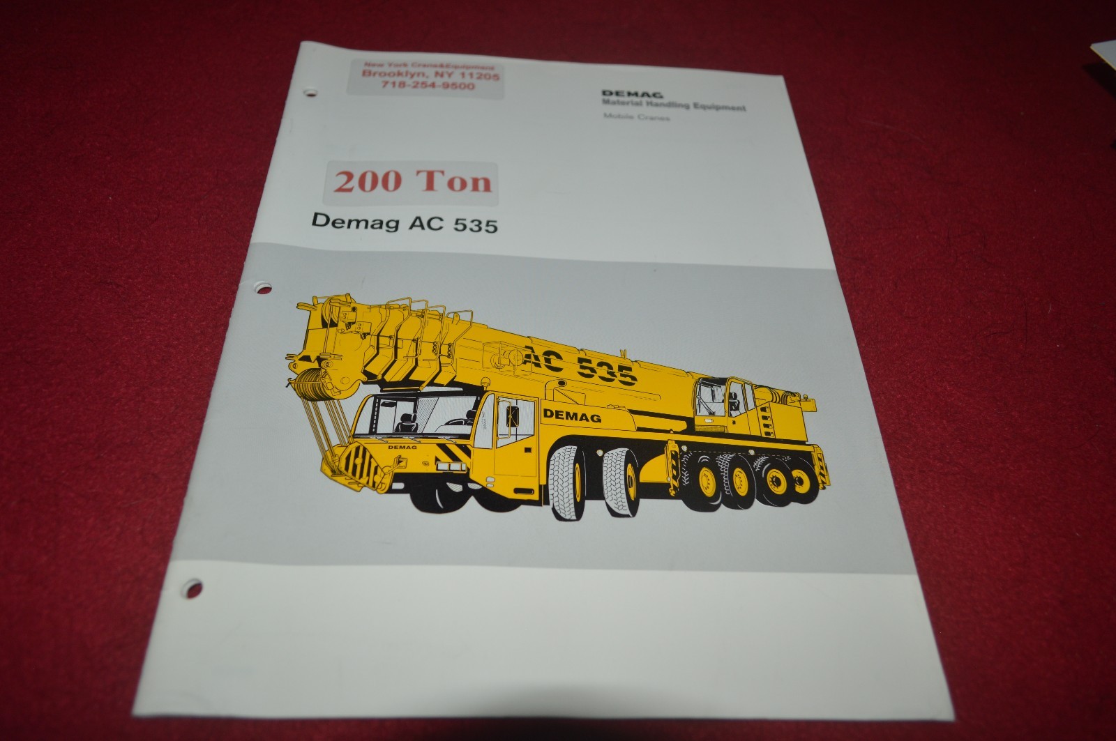 Demag AC 535 Mobile Crane Dealer's Brochure DCPA6 | eBay