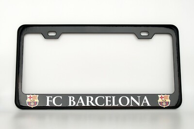 FC BARCELONA License Plate Frame Premium Black Powder Coated Metal | eBay