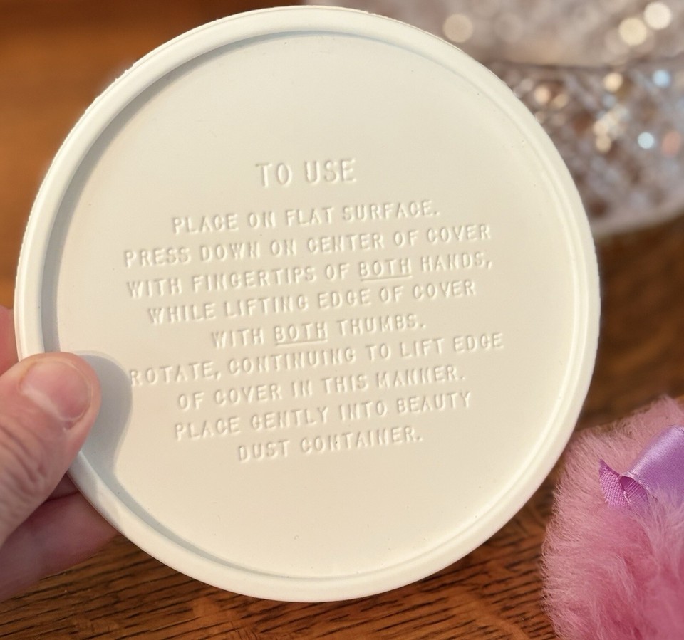 Vintage Avon New Dusting Powder & Container Footed Gold Filigree Base ...