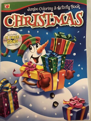 Christmas Jumbo Coloring And Activity Book W/ 4 Free Song Downloads | eBay